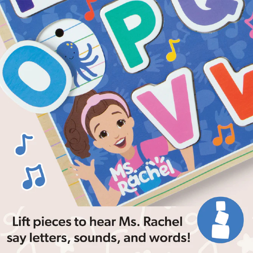 Ms. Rachel Wooden Phonics Alphabet Sound Puzzle - Smart Kids Toys